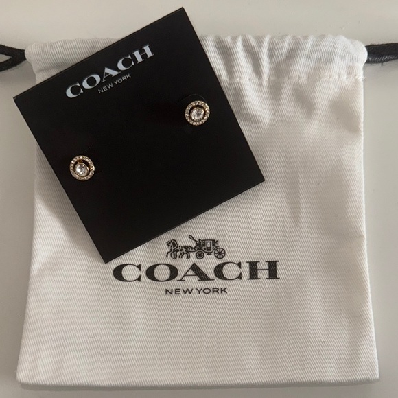 Coach | Jewelry | Coach Gold Two Piece Earrings | Poshmark